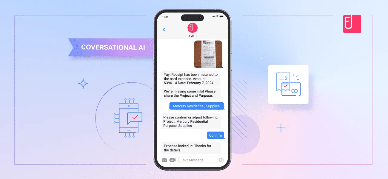 Introducing Conversational AI: Collect receipts and expense details via text messages!